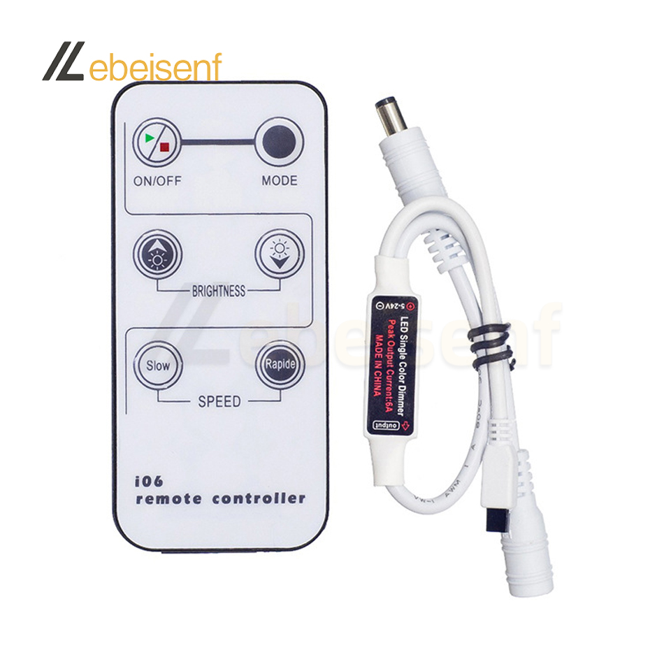 Mini LED Lights Dimmer Regulator 12V 5V 24V 6A RF ... – Grandado