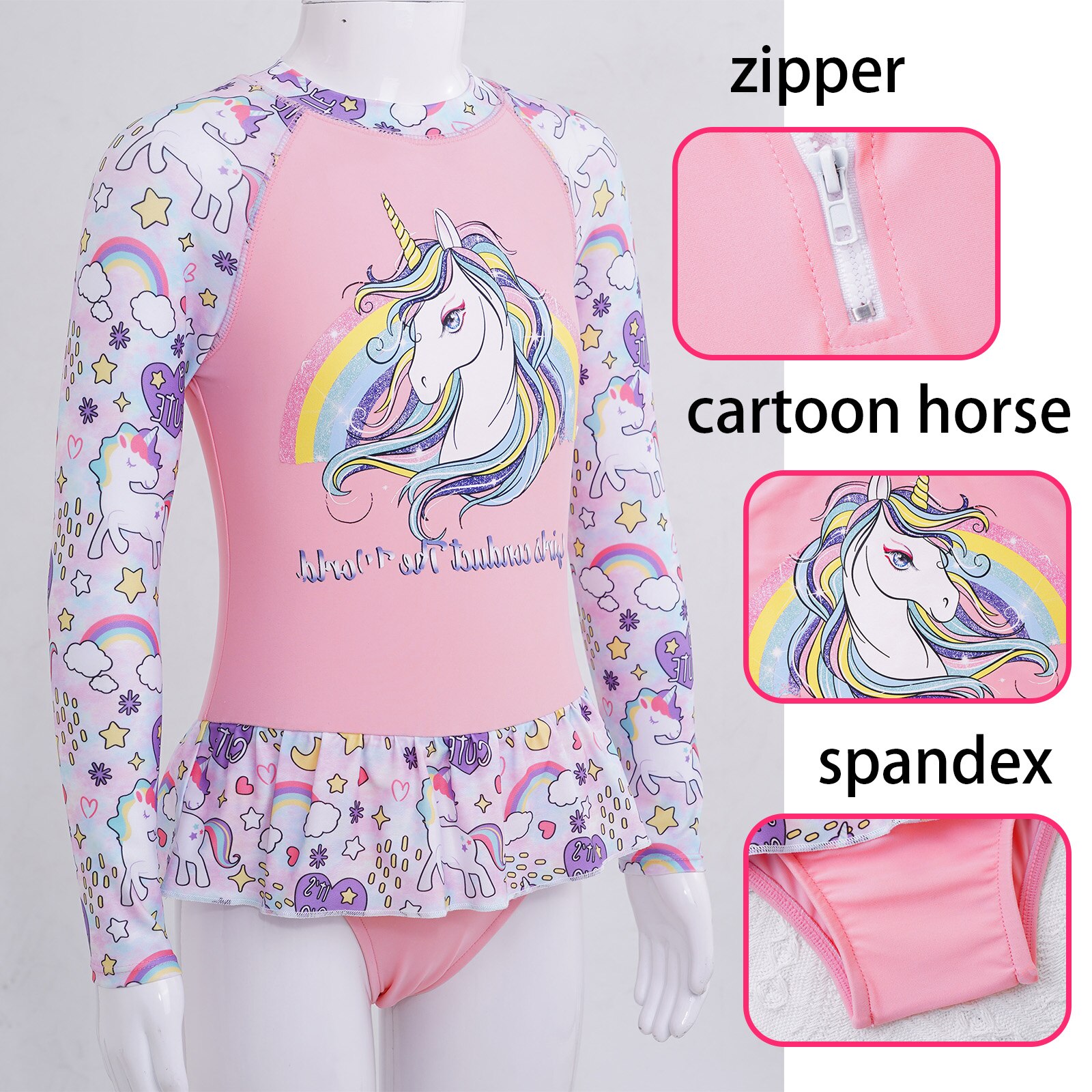 Cute Cartoon Swimming Body Suits Jumpsuit Kids Gir... – Grandado