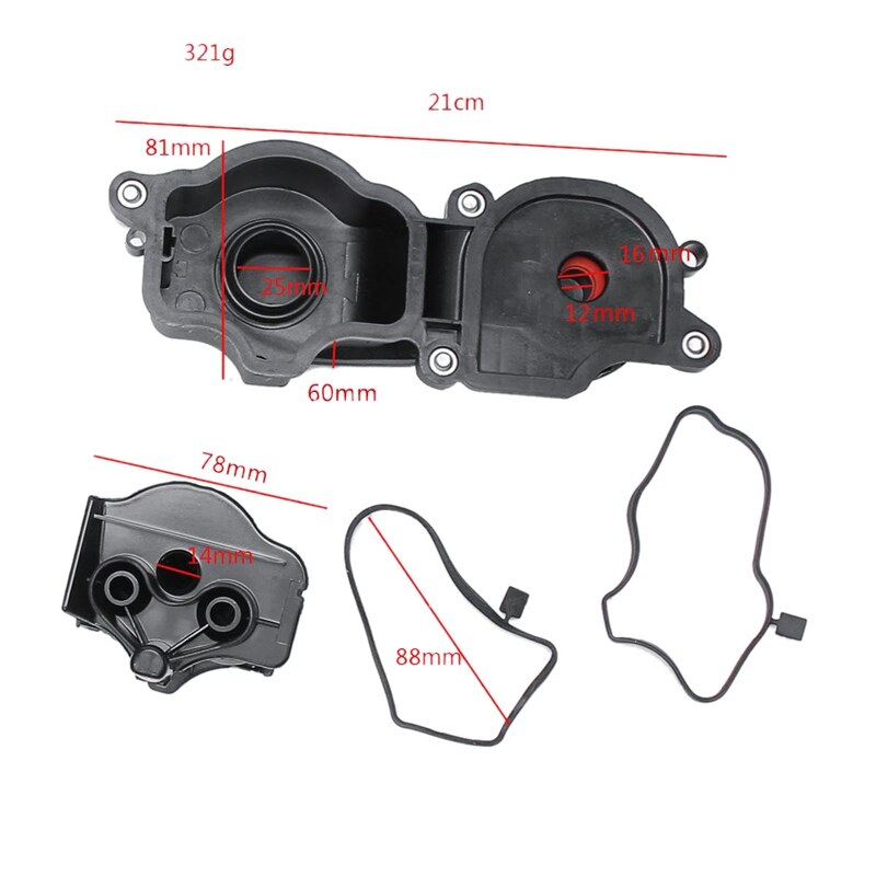 Engine Breather Separator Crankcase Oil Filter Ventilation Valve Kit ...
