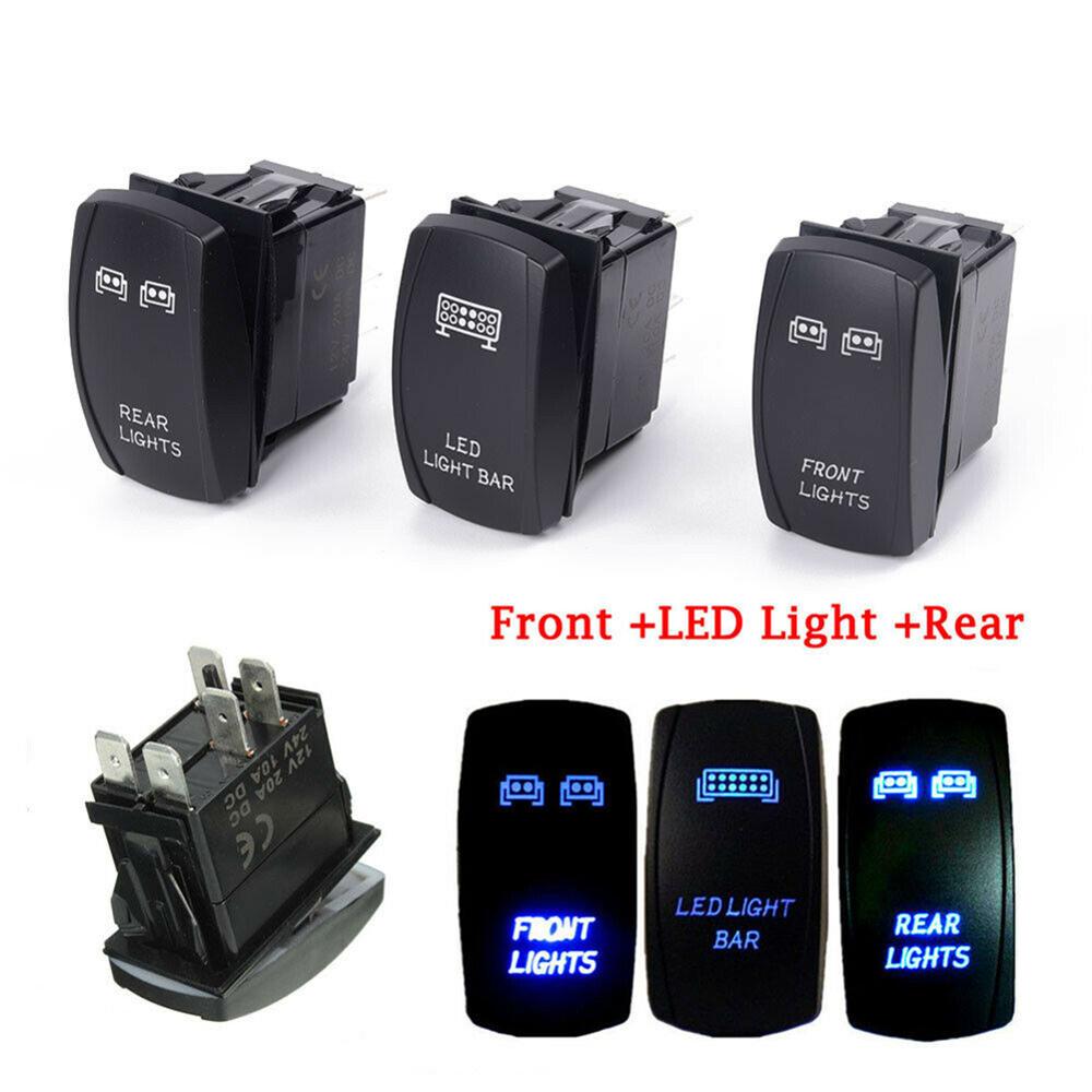 3pcs/set Front&Rear&LED Light Bar Rocker Switch fo... – Vicedeal