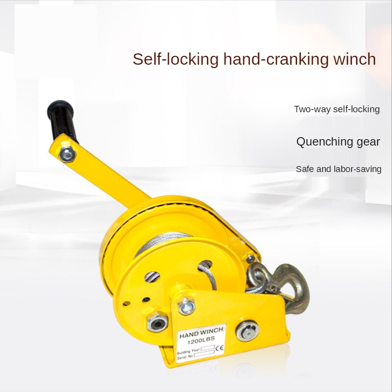 1200-2600 Hand-cranked winch, self-locking, brake-... – Grandado