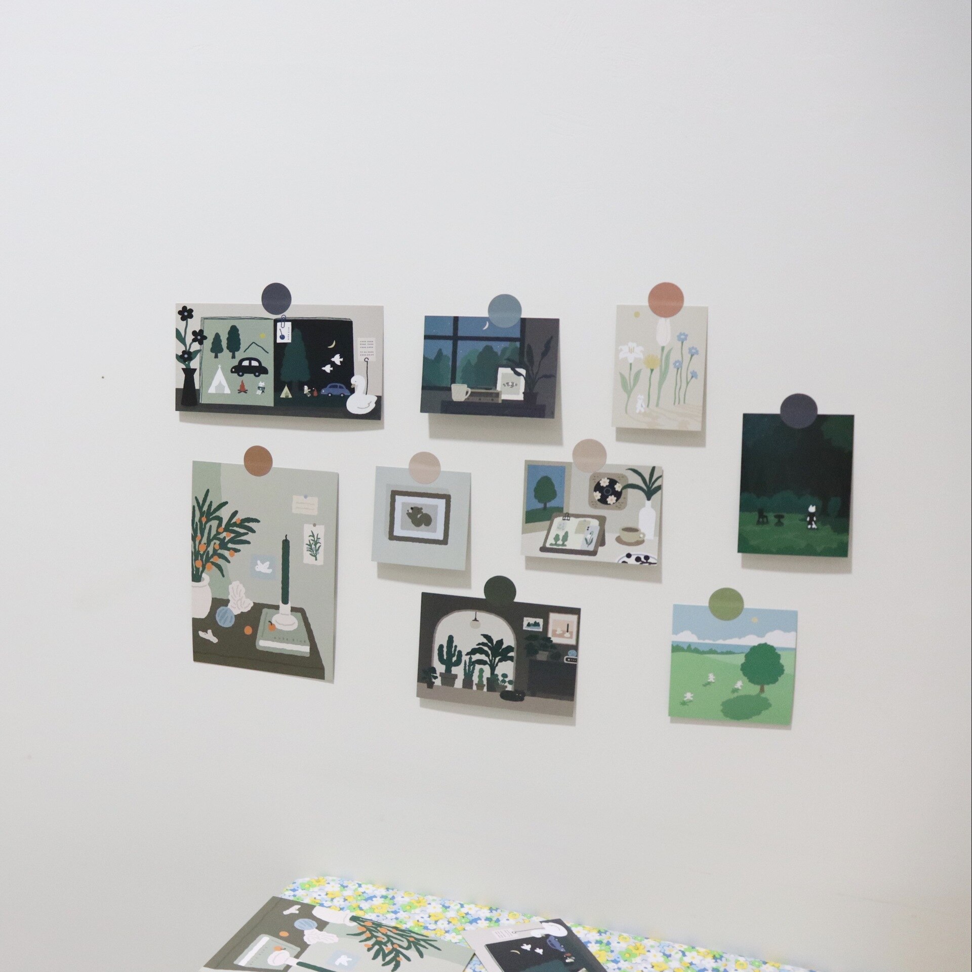 Ins 9 Sheets Simple Forest Series Postcard Room Wa... – Grandado