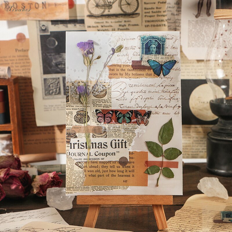 Antique letter Moon Newspaper Material Paper Junk ... – Grandado