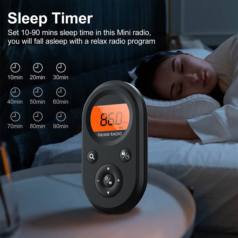 Mini FM AM Radio Portable Pocket Radio w/Headset R... – Grandado