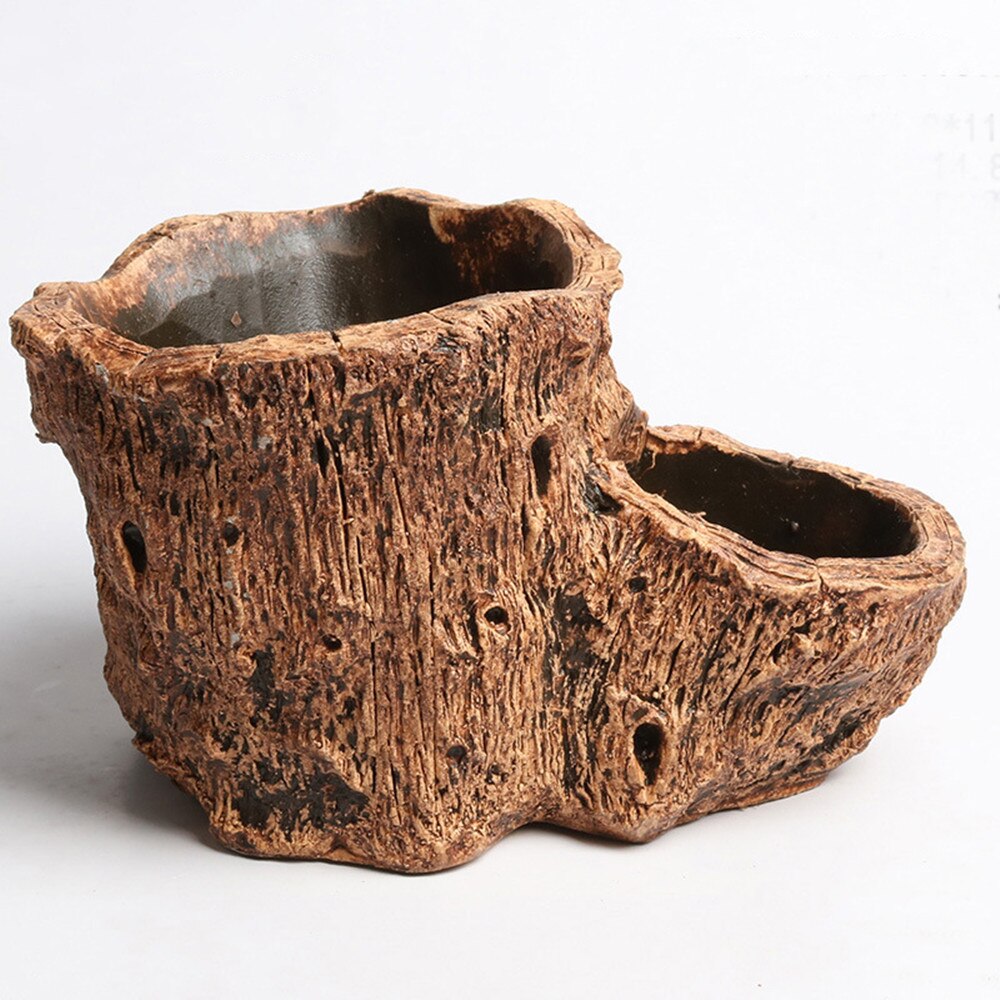 Creatieve Hout Dubbele Cilinder Boom Wortel Hout S... – Grandado