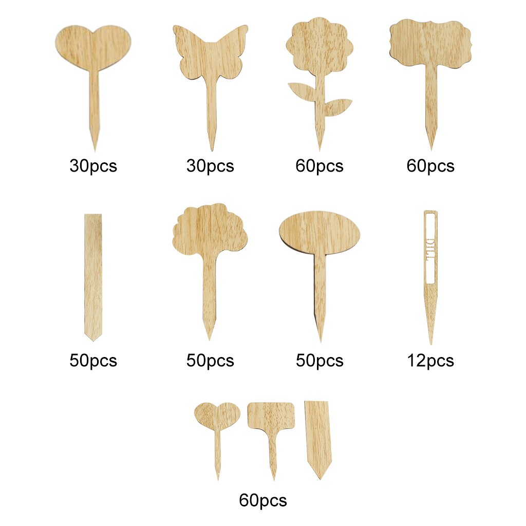 Plant Labels Houten Tags Sticks Tuin Markers Set K... – Grandado
