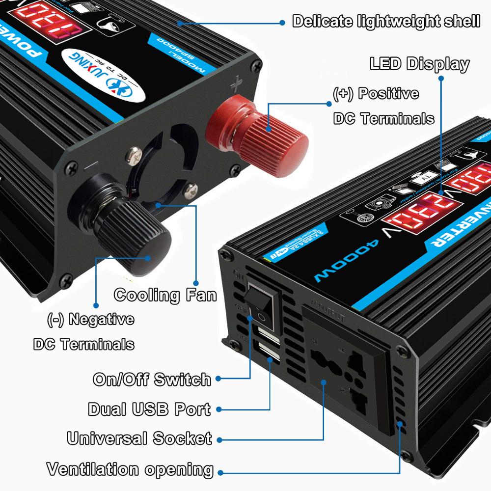 JUXING 4000W Power Converter Kit: Dual Digital Dis... – Grandado