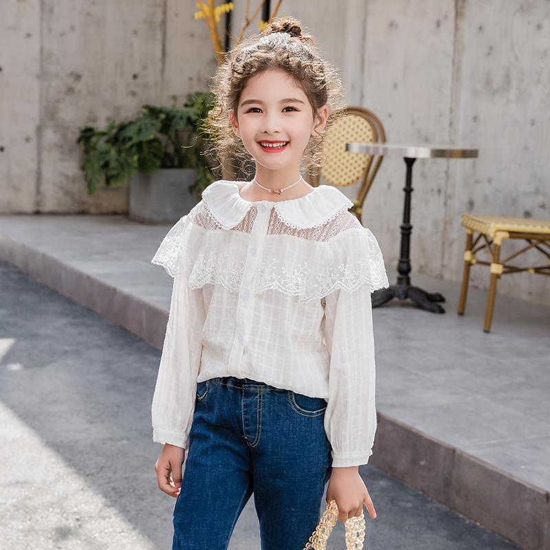 Spring Fall Teenager Baby School Girls White Blous... – Vicedeal
