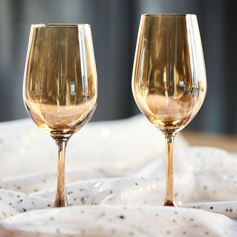 Plating Gold Color Wine Cup Crystal Red Wine Glass... – Grandado