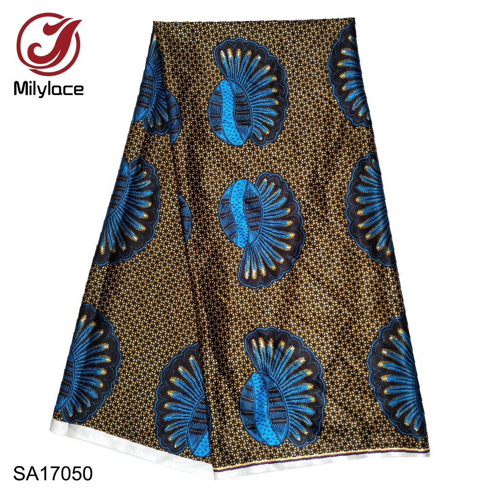 Milylace african digital printed wax pattern satin... – Grandado