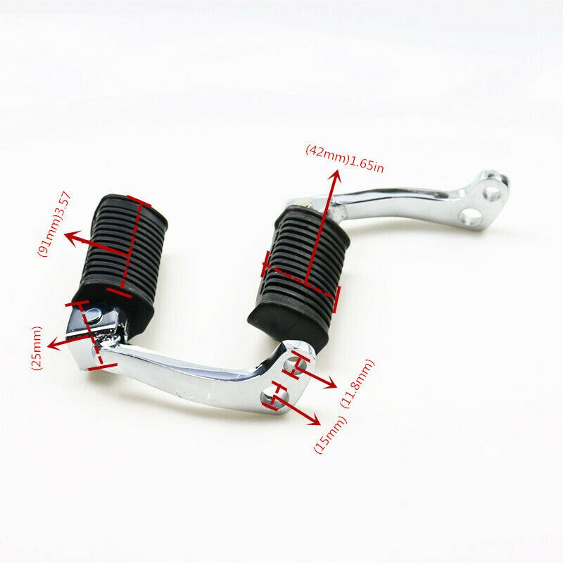 Black Dirt Bike Front Foot Pegs rests Pedals For S... – Grandado