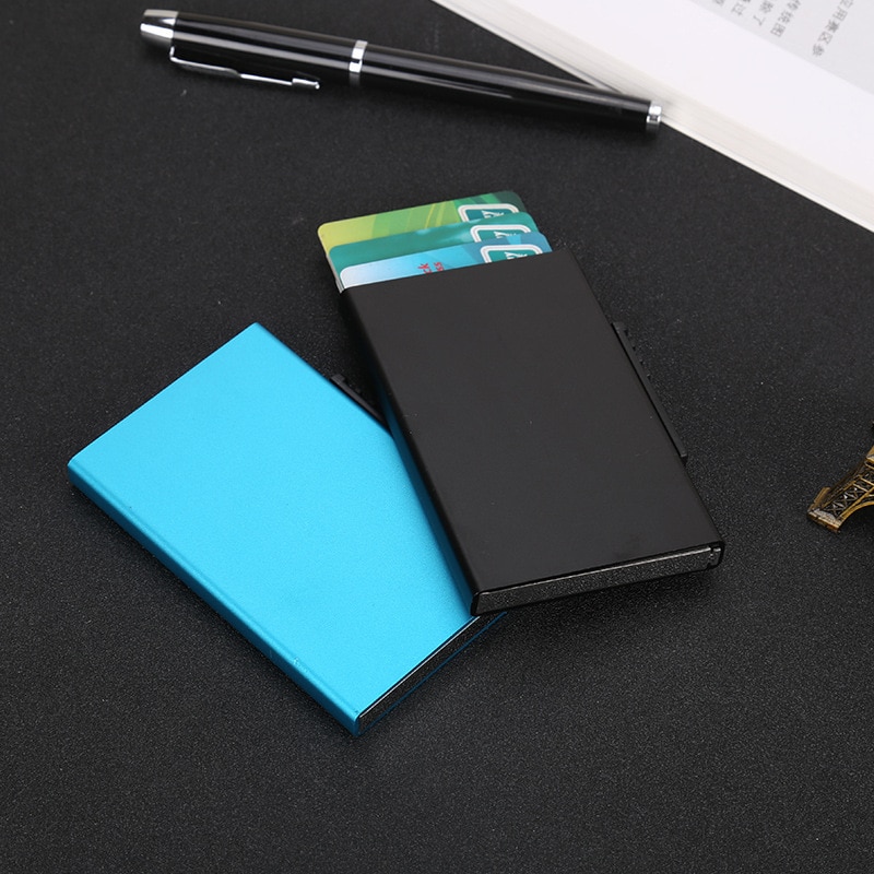 Metal Men Card holder Pocket ID Card Holder Rfid B... – Grandado