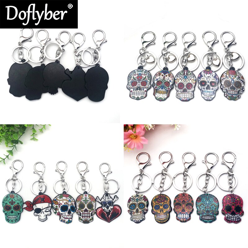 Sugar Skull Pendant Keychain Keyring Jewelry Celeb... – Vicedeal
