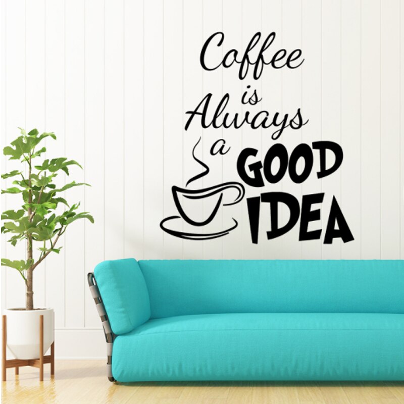 DIY art wall stickers coffee is a good idea home d... – Grandado