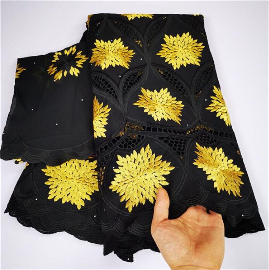 7yards Swiss lace fabric latest heavy beaded embro... – Vicedeal