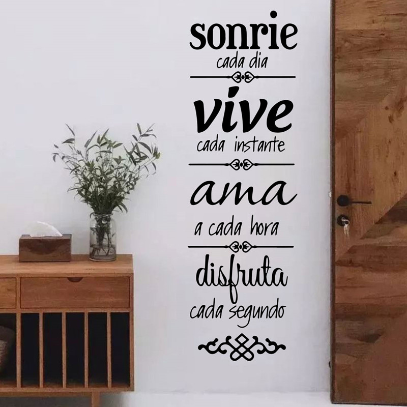 Sonrie Spanish Quotes Art Wall Stickers Home Decor... – Grandado