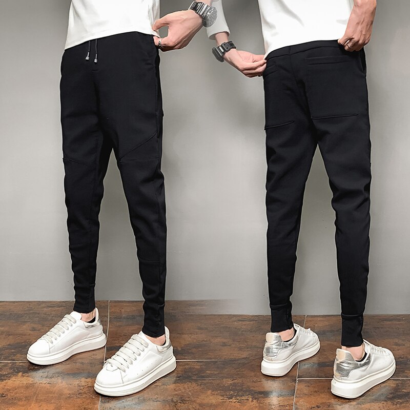 Simple Korean Slim Fit Men Clothes Harem Pants Cas... – Grandado