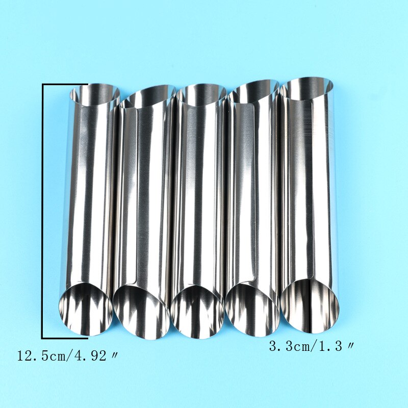12Pcs/Set Croissant Mold Stainless Steel Cannoli F... – Grandado