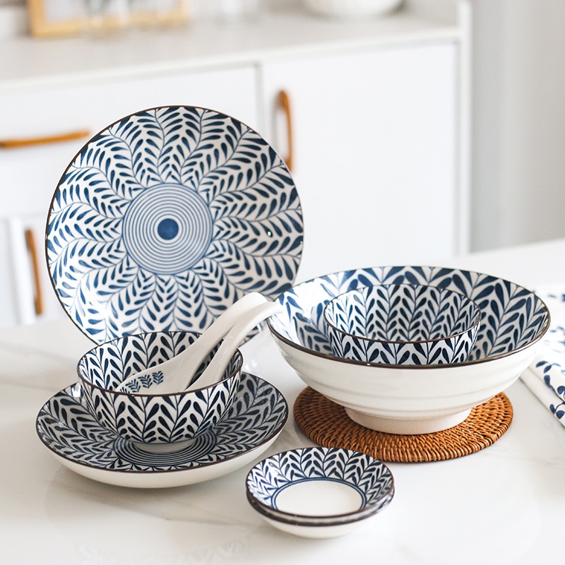 Japanese Style Dinnerware Ceramic Dinner Plate Noo... – Grandado