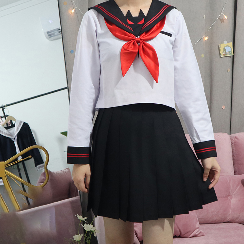 Japanese JK Uniform Little Devil Long-Sleeved Tops... – Grandado