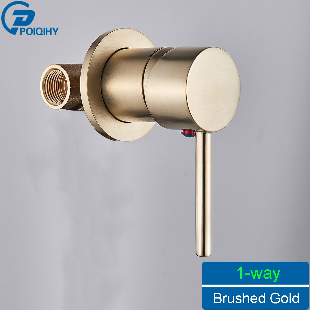 Poiqihy Black Gold Chrome Ronde Massief Messing Ve... – Grandado