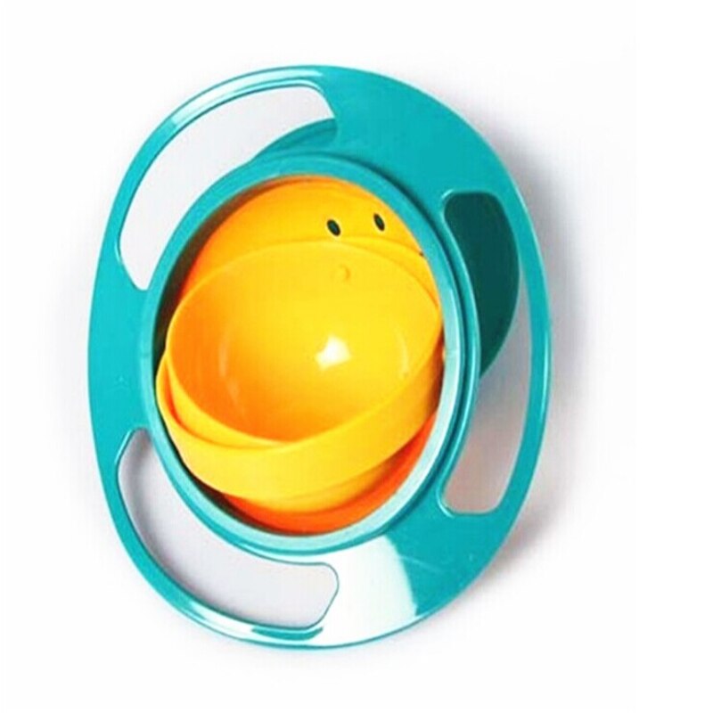 360 Rotate Spill-Proof Plastic Bowl Infant Baby Le... – Vicedeal