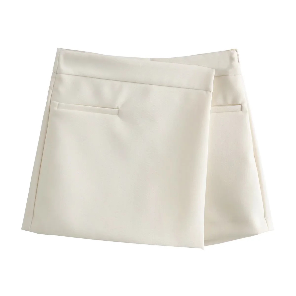 TRAFZA Vintage Split Mini Shorts Skirt Women Front... – Grandado