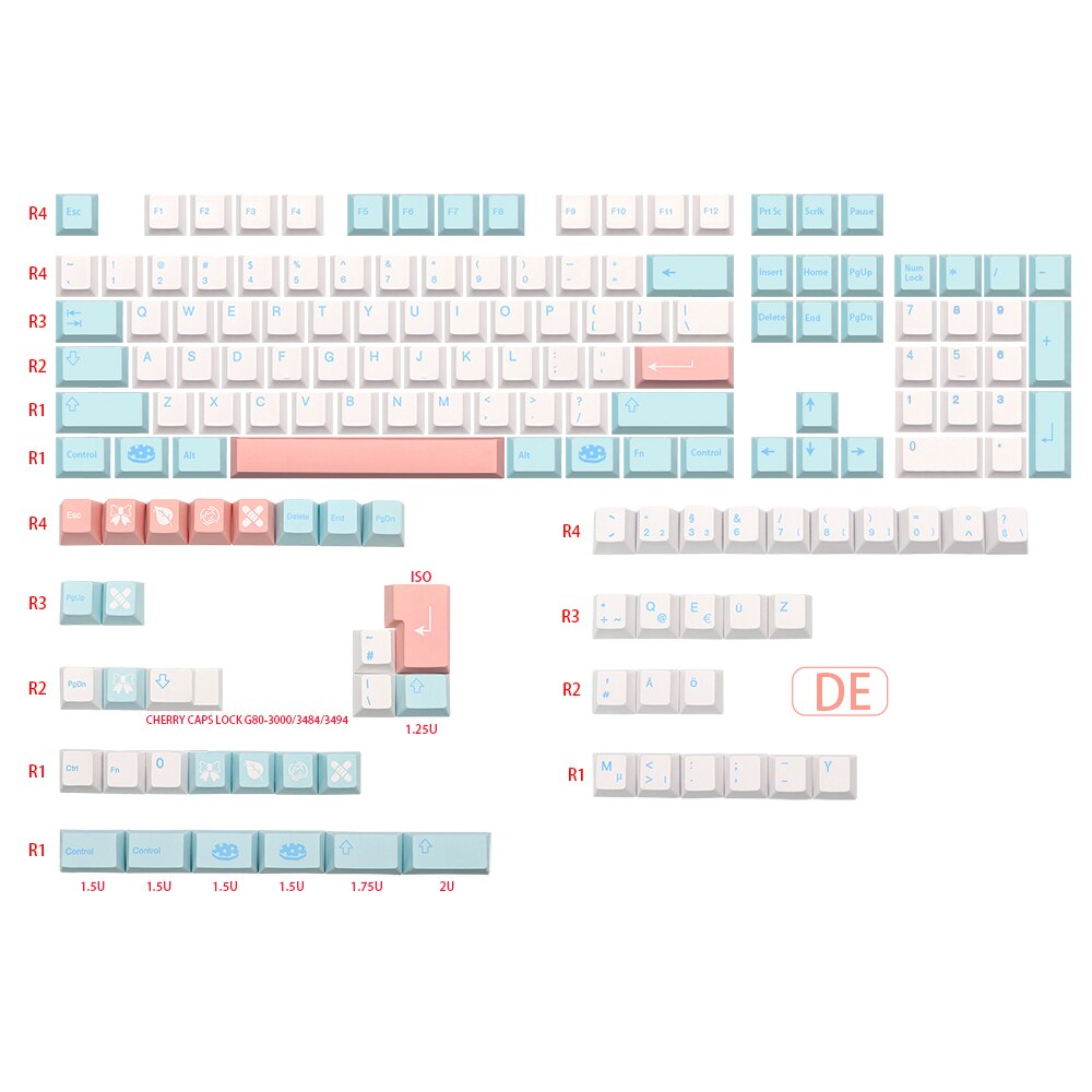 German French Italian Spain UK ISO GMK Noel PBT Dy... – Grandado
