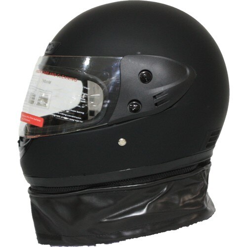 Volledige Verzegelde Motorhelm + Lederen Halsband ... – Grandado