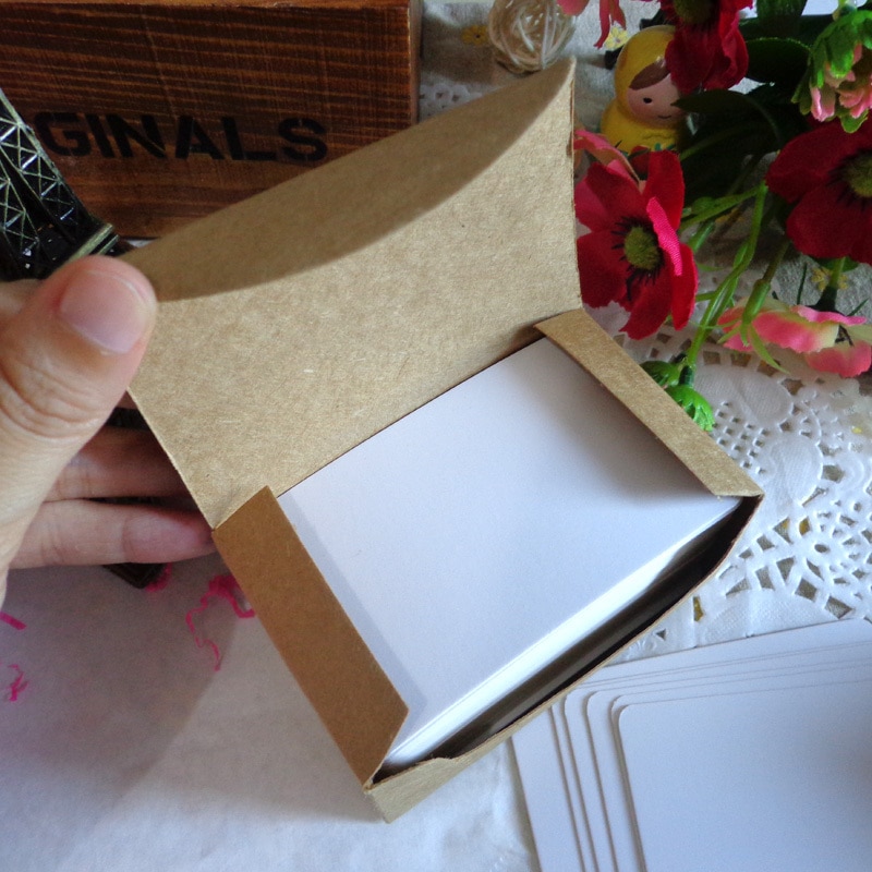 100pcs White Black Kraft Paper Card Message Memo W... – Grandado