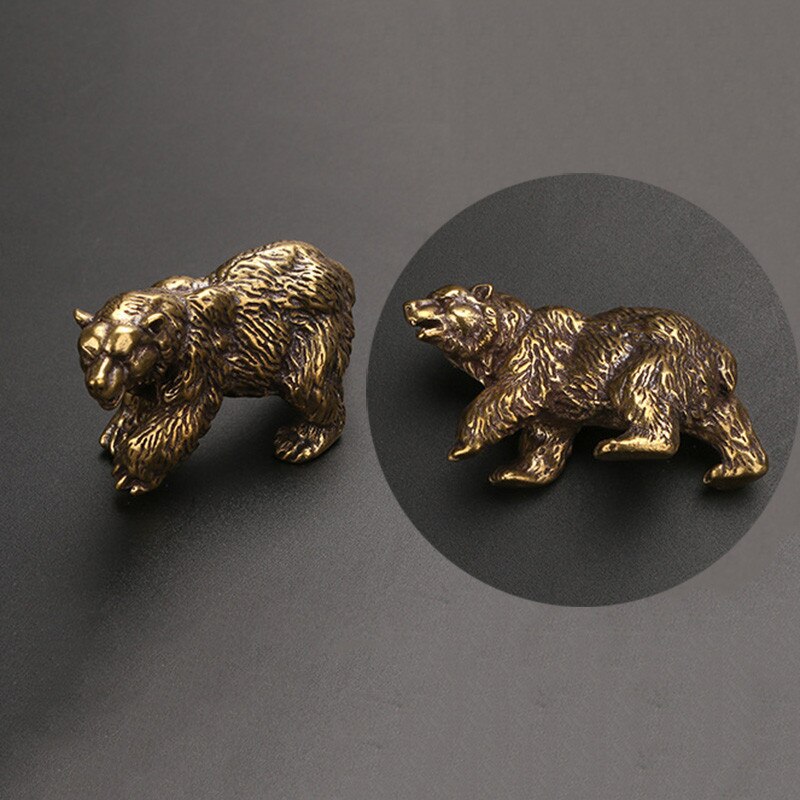 Pure Copper Brown Bear Statue Ornament Solid Brass... – Grandado