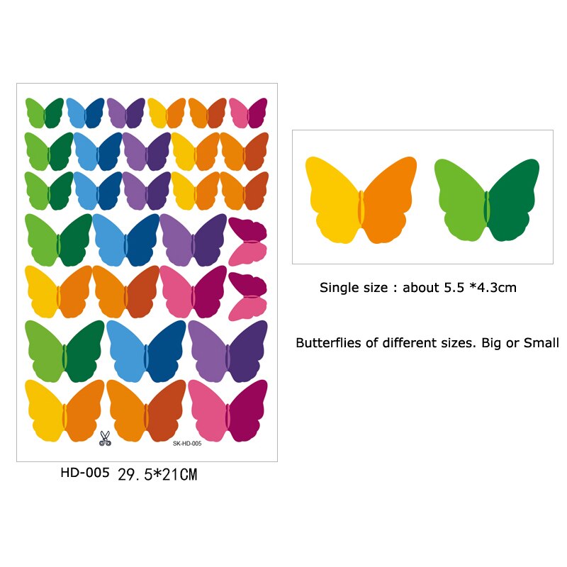 30Pcs 3D Multicolor Butterfly Wall Sticker Art Dec... – Grandado