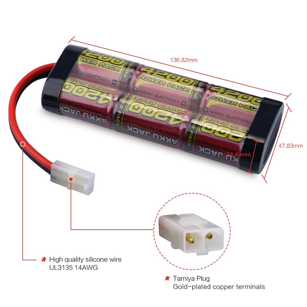 7,2 V 4200mAh NiMH High Power Batterie Packs Weite... – Vicedeal