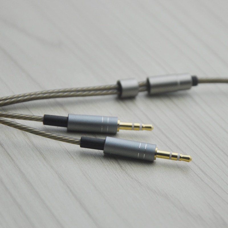 Silver Audio Cable with mic For Hifiman HE400S HE-... – Grandado