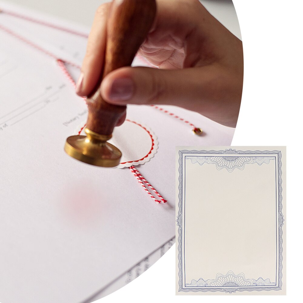 1 Set of 5Pcs 12K Blue Border Inner Sheet Certific... – Vicedeal