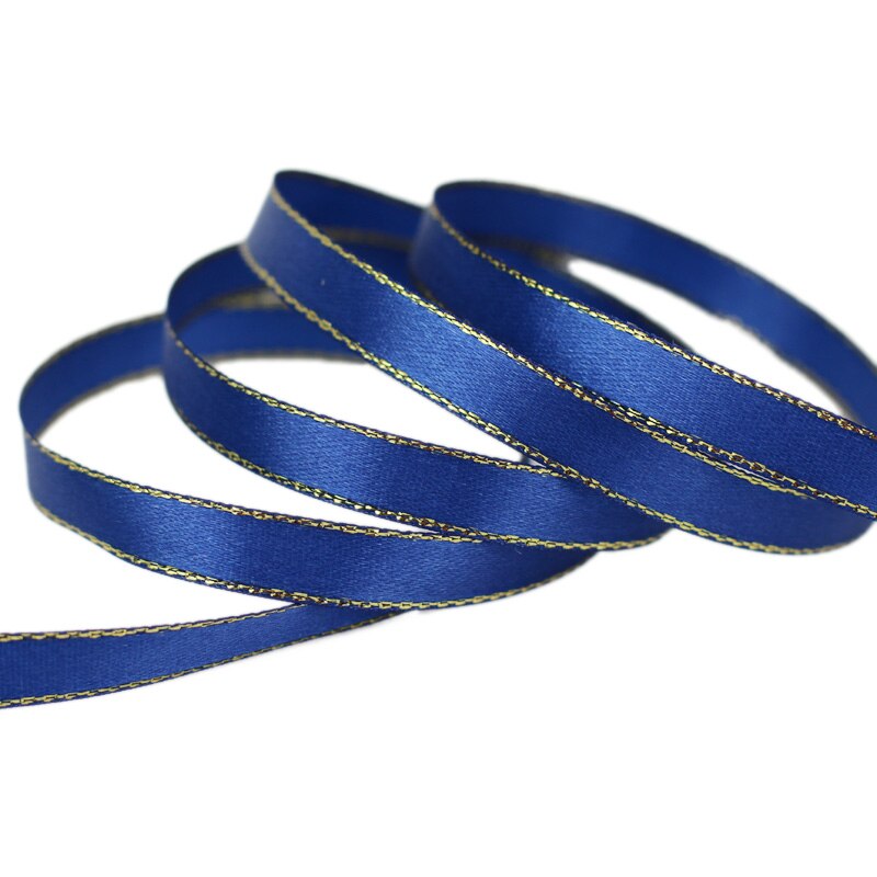 (25 yards/lot) Deep Blue Gold Edge Satin Ribbon pa... – Vicedeal (25 yards/lot) Deep Blue Gold Edge Satin Ribbon pa... – Vicedeal