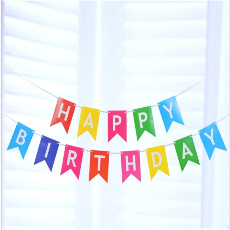 Paper Bunting Garland Banners Flags Happy Birthday... – Grandado