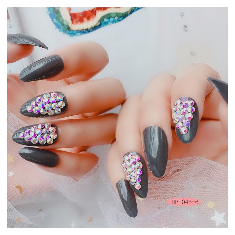 24pcs Light Solid Color Ladies DIY Manicure Tips F... – Grandado