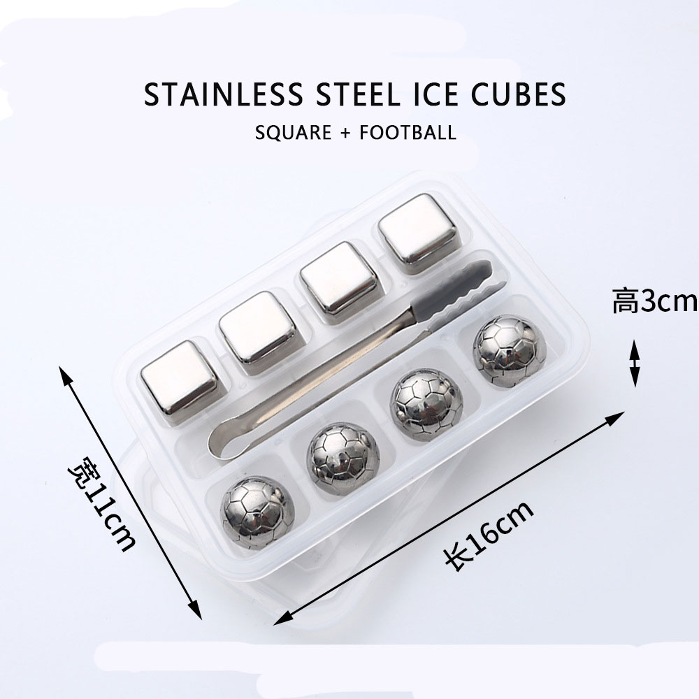 4/6/8 Pcs Stainless Steel Ice Cubes Set Reusable C... – Grandado