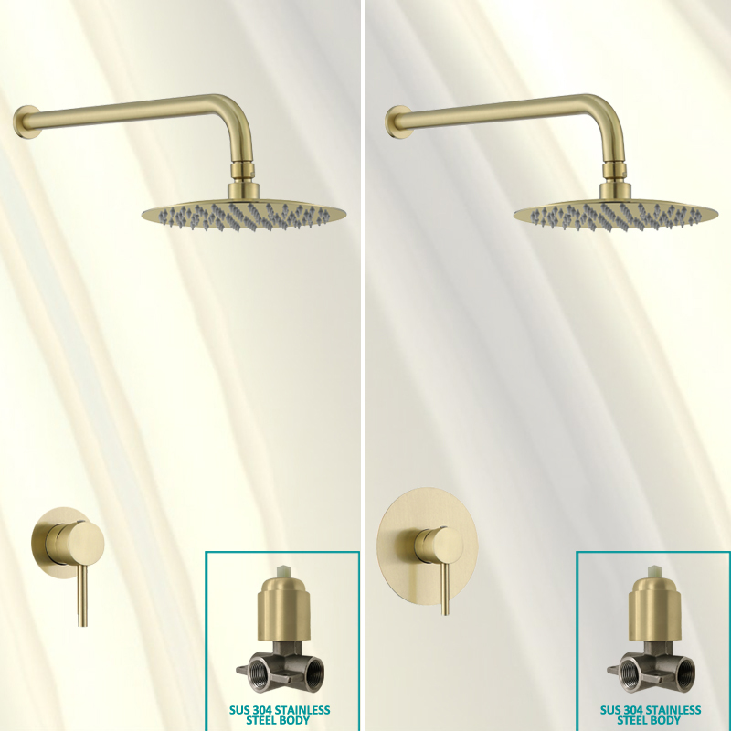 Brushed Gold SUS304 Stainless Steel Bathroom Showe... – Grandado