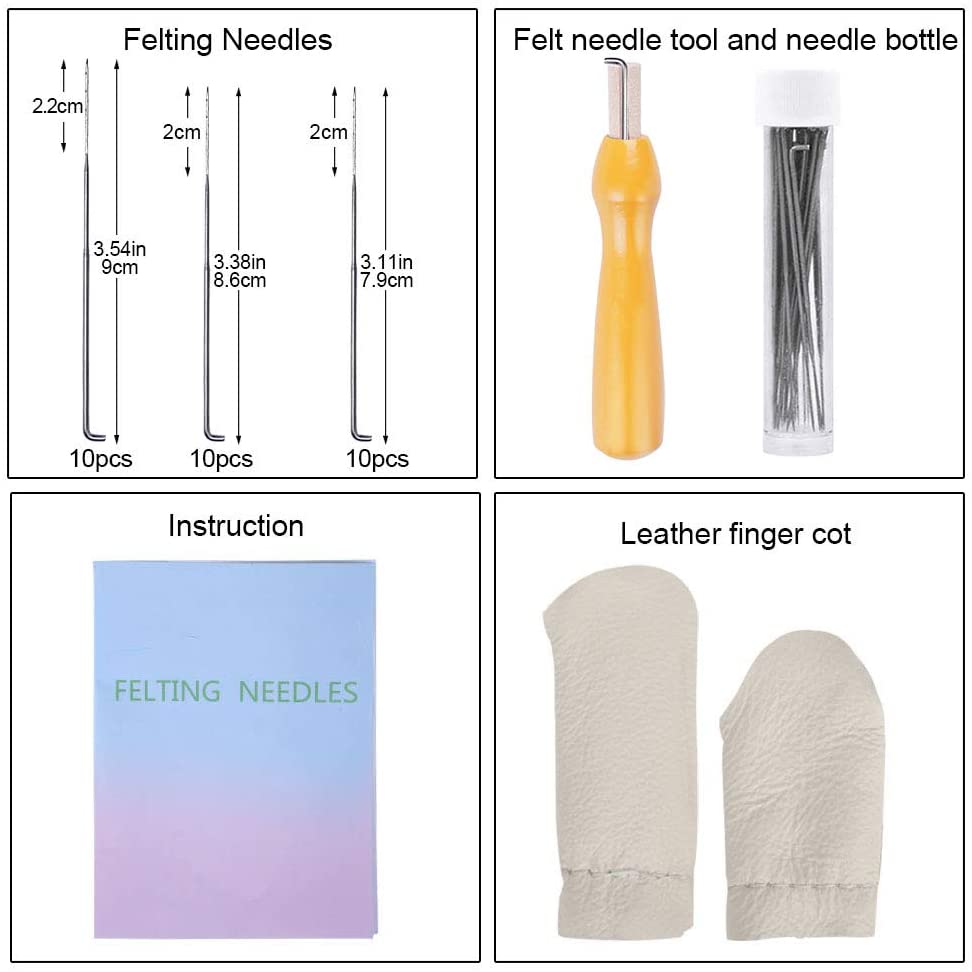 Lmdz 30 stuks viltnaalden ,3 maten wolviltnaalden ... – Grandado