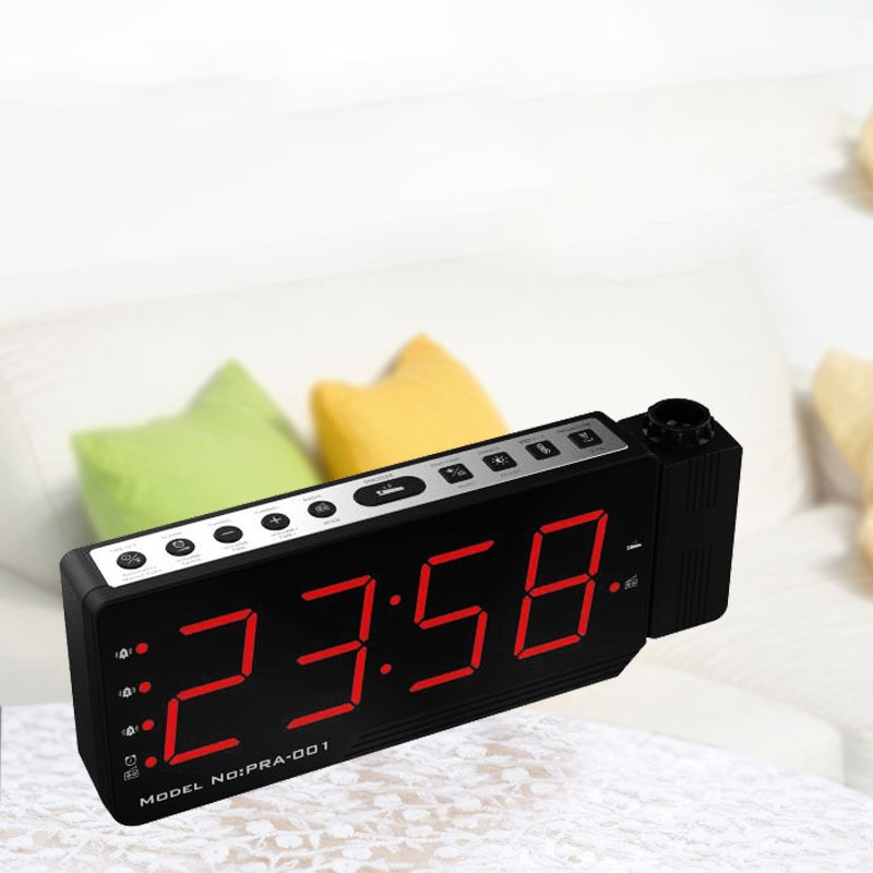 Digital Radio Alarm Clock Projection Snooze Timer ... – Vicedeal