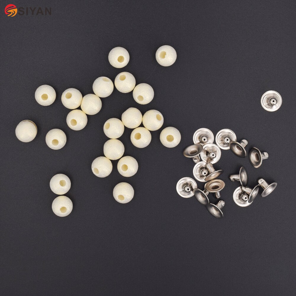 100pcs 8mm Hand-press DIY Pearl Rivets Craft Cap P... – Grandado