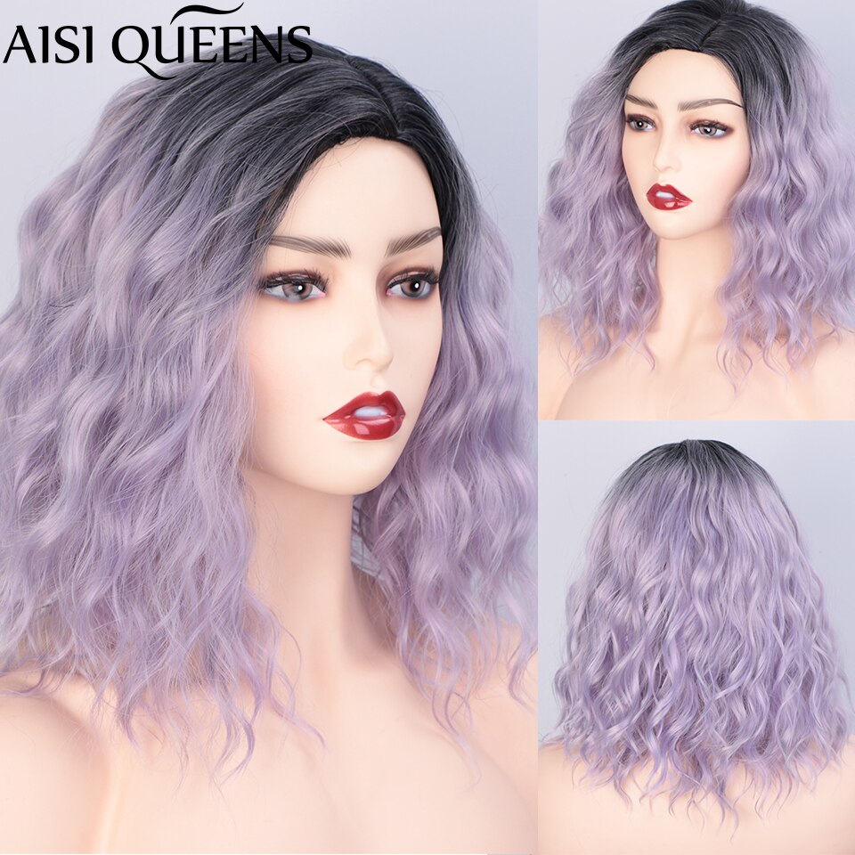 AISI QUEENS Water Wave Short Synthetic Wigs for Wo... – Grandado