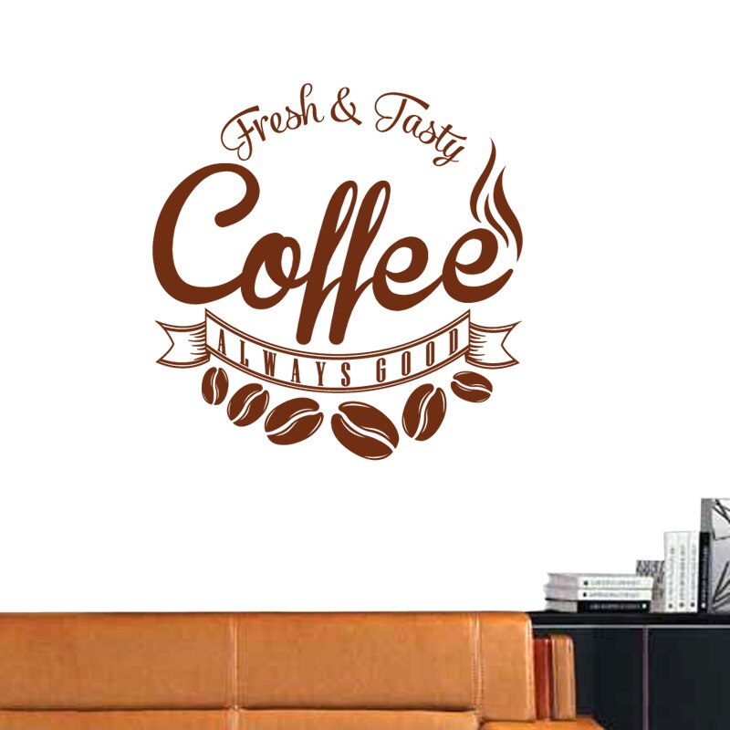 Coffee Shop Sticker Milk tea Decal Cafe Cup Poster... – Grandado