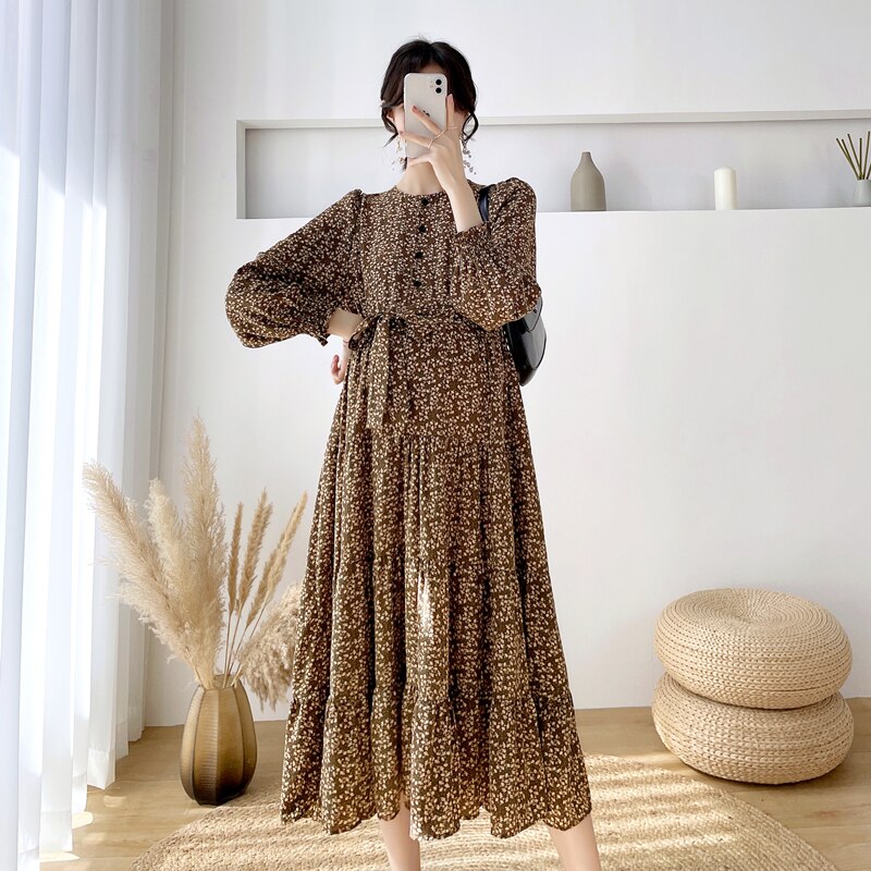 8914# 2022 Spring Korean Floral Printed Chiffon Ma... – Grandado