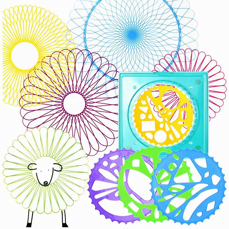 Spirograph set Spiral Designs drawing kit with 4 d... – Grandado