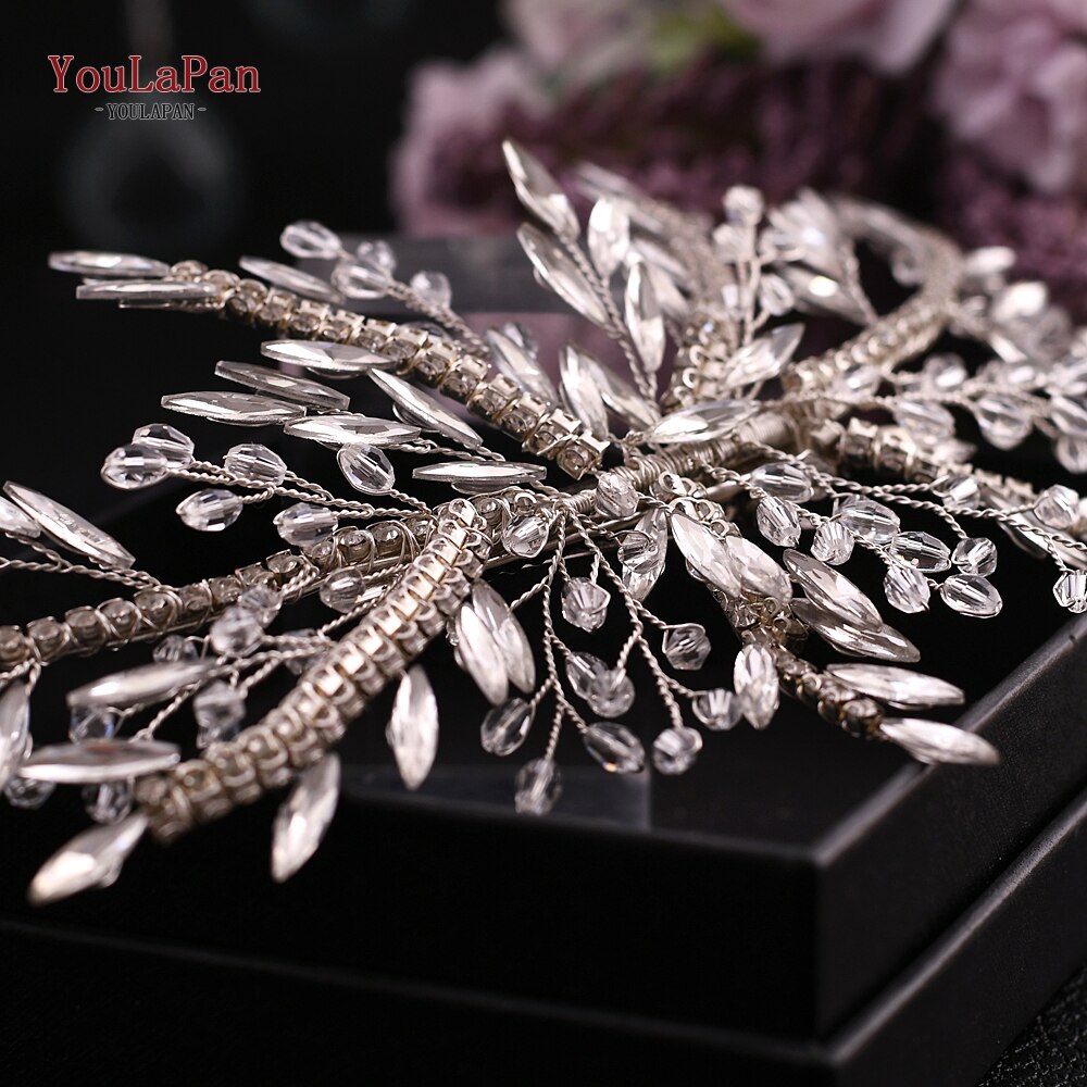 YouLaPan HP287 Silver Diamond Wedding Headpieces L... – Grandado
