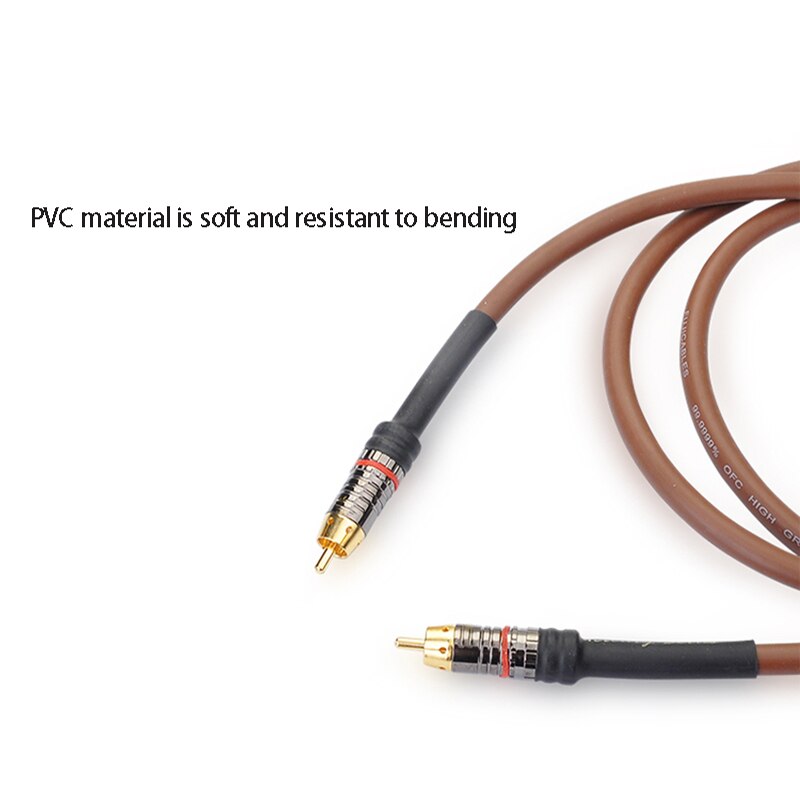 2pcs Coaxial audio cable 75-5 RCA lotus line subwo... – Grandado