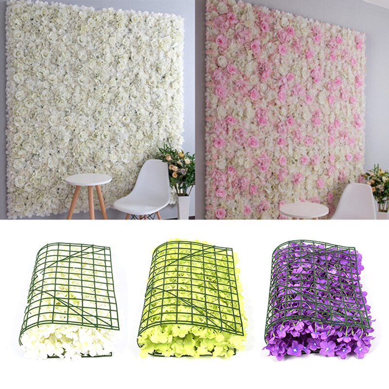 1PC Artificial Flower Wall Panels Flower Wall Mat ... – Grandado